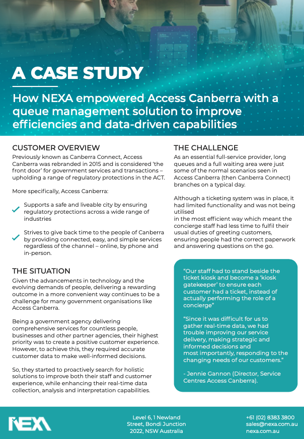 Access Canberra Case Study